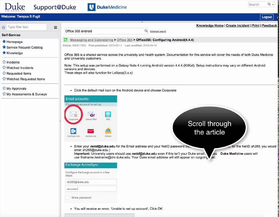 knowledge base view search