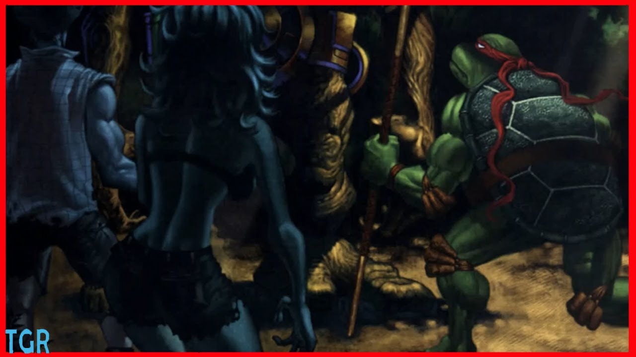 Raph fights leatherhead I tmnt vol 4 issue 17