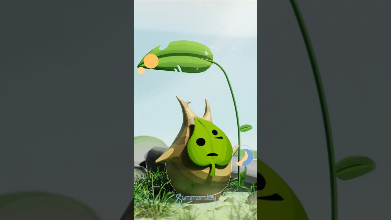 Using the toon shader to render our wide korok with Arnold for Maya#3d #3dmodeling