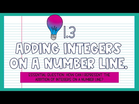 6th Grade Accelerated Math | 1.3 Adding Integers on a Number Line