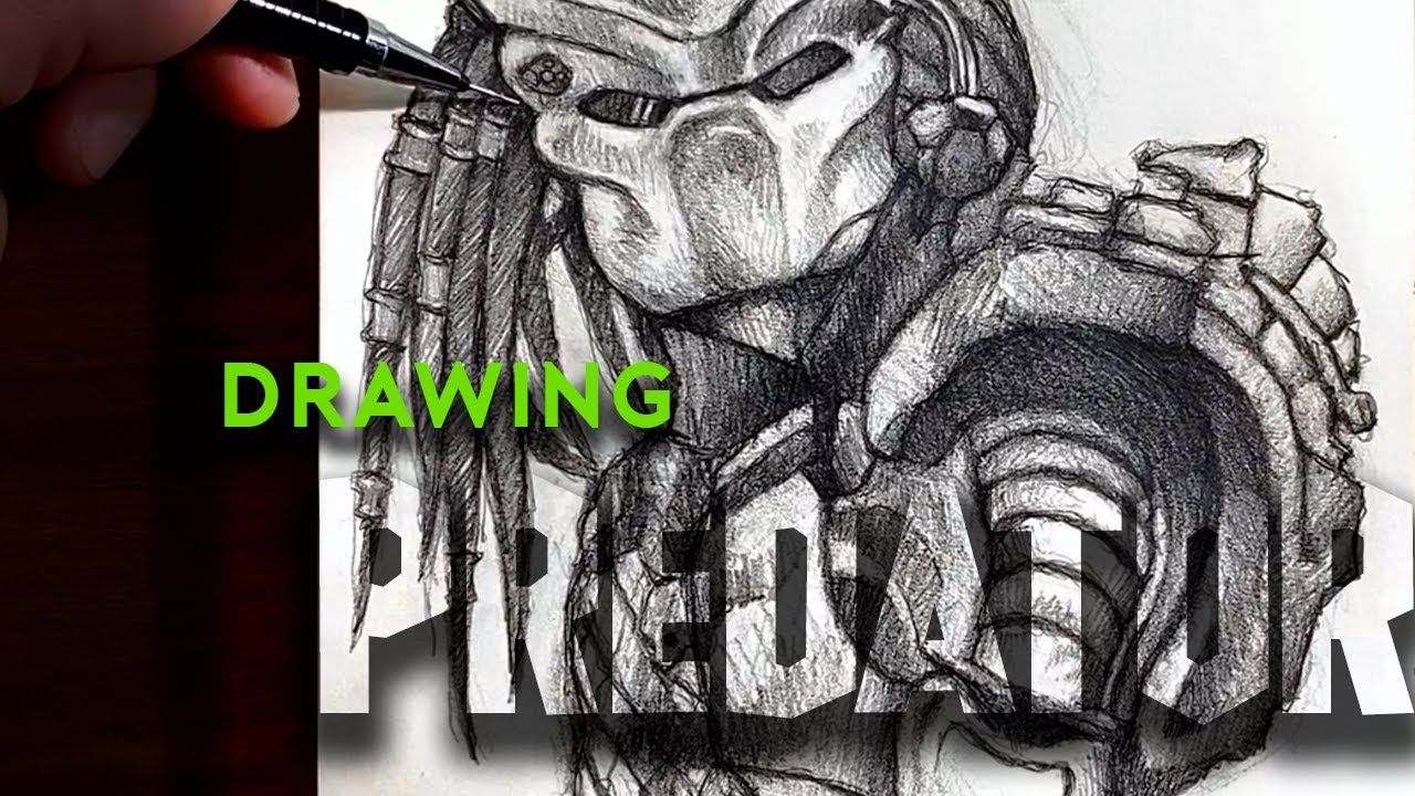 DRAWING PREDATOR WITH GRAPHITE TECHNIQUE | Timelapse. Speed Drawing.