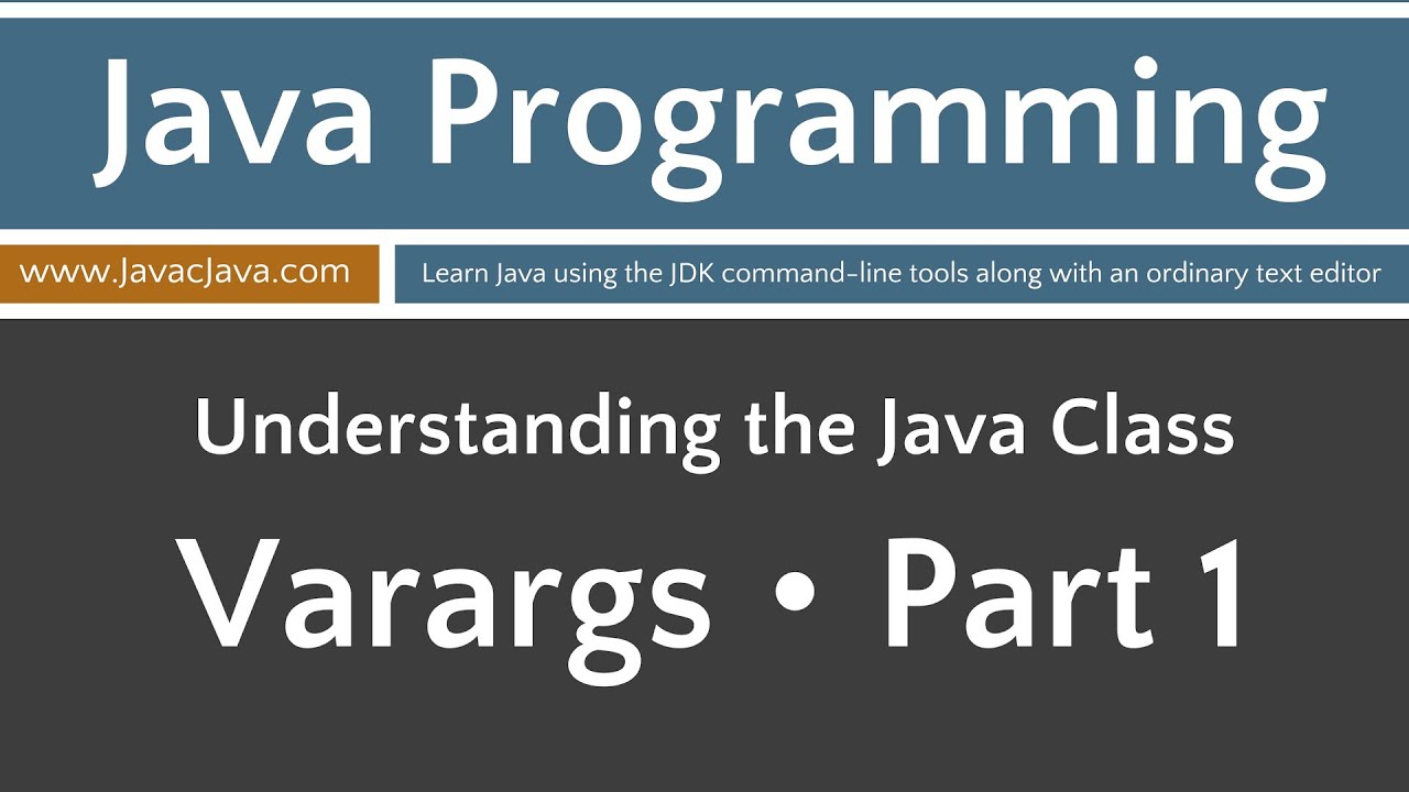 Learn Java Programming - Varargs Array Part 1 Tutorial