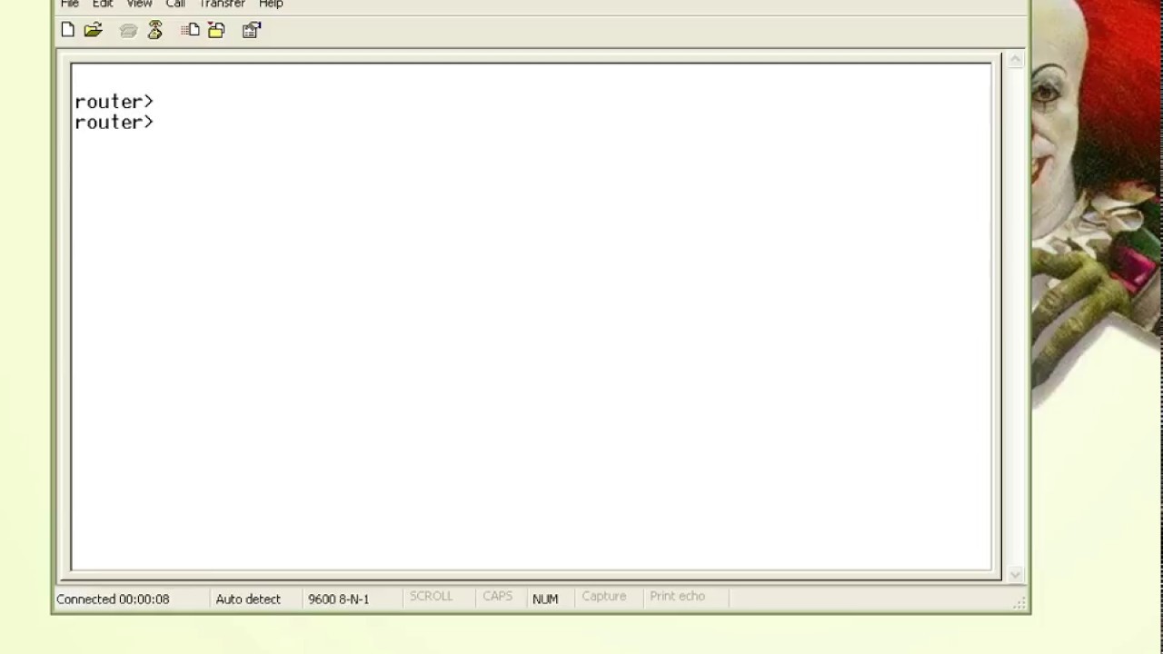 Accessing & configure router using Hyperterminal in window system