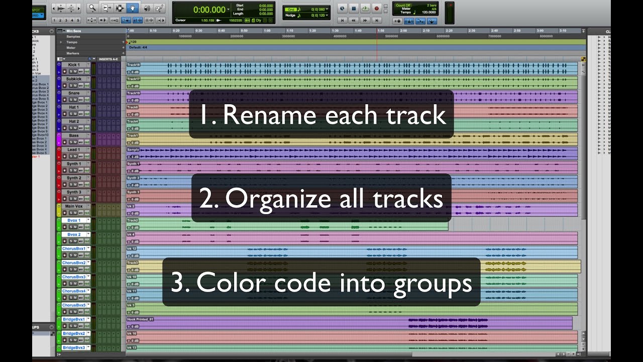 Organizing A Session in Pro Tools - GreaterMix.com
