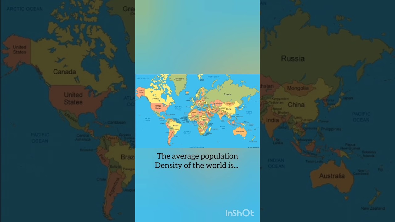 The average population density of the world