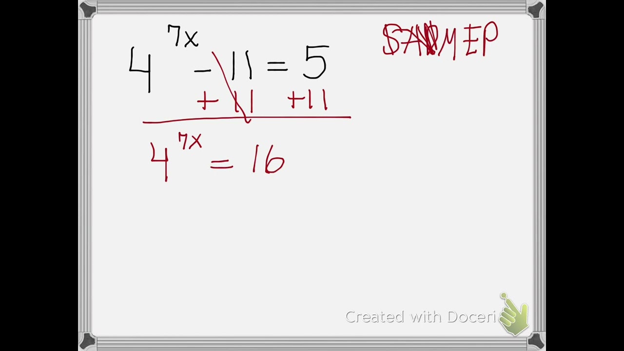 Same Base Solving Exponential Equations with Operations