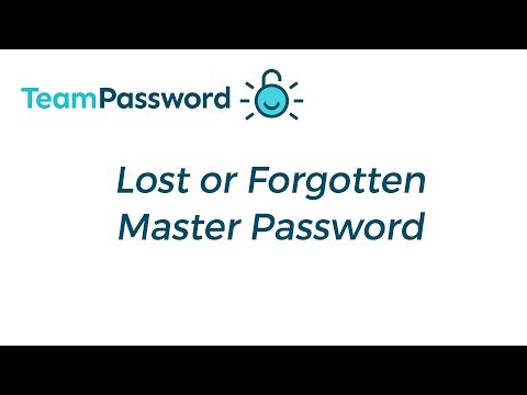 TeamPassword: Lost or Forgotten Master Password