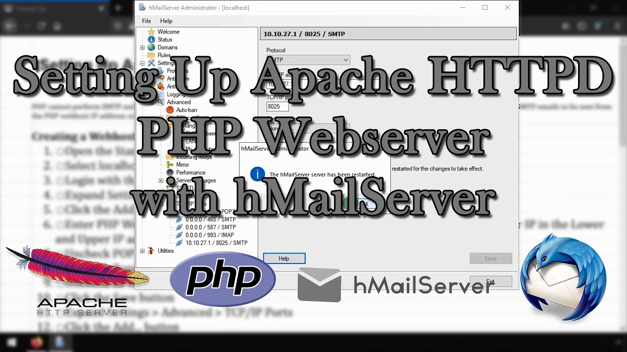 Setting Up Apache HTTPD PHP Webserver with hMailServer