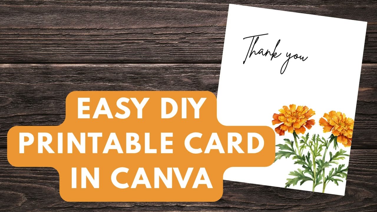 How to Make a Printable Greeting Card in Canva | Easy DIY Card Design for Crafters & Etsy Shops