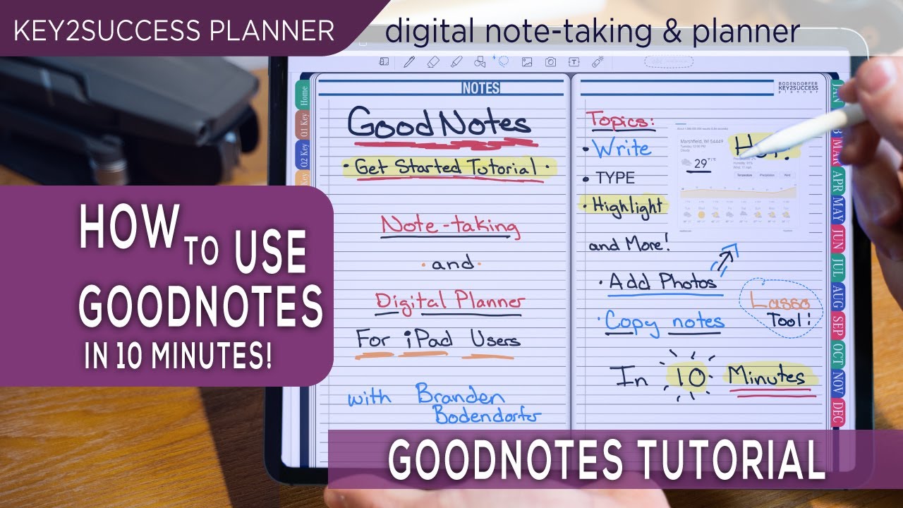 GoodNotes 5 Tutorial + Basic Tips to digital Note-taking on the iPad Pro