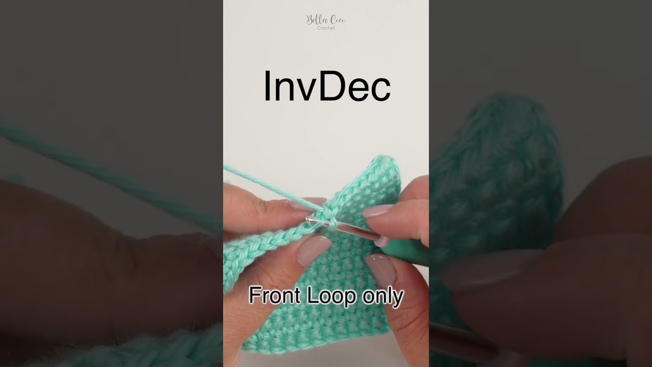 Invisible Decrease - InvDec #crochettutorial