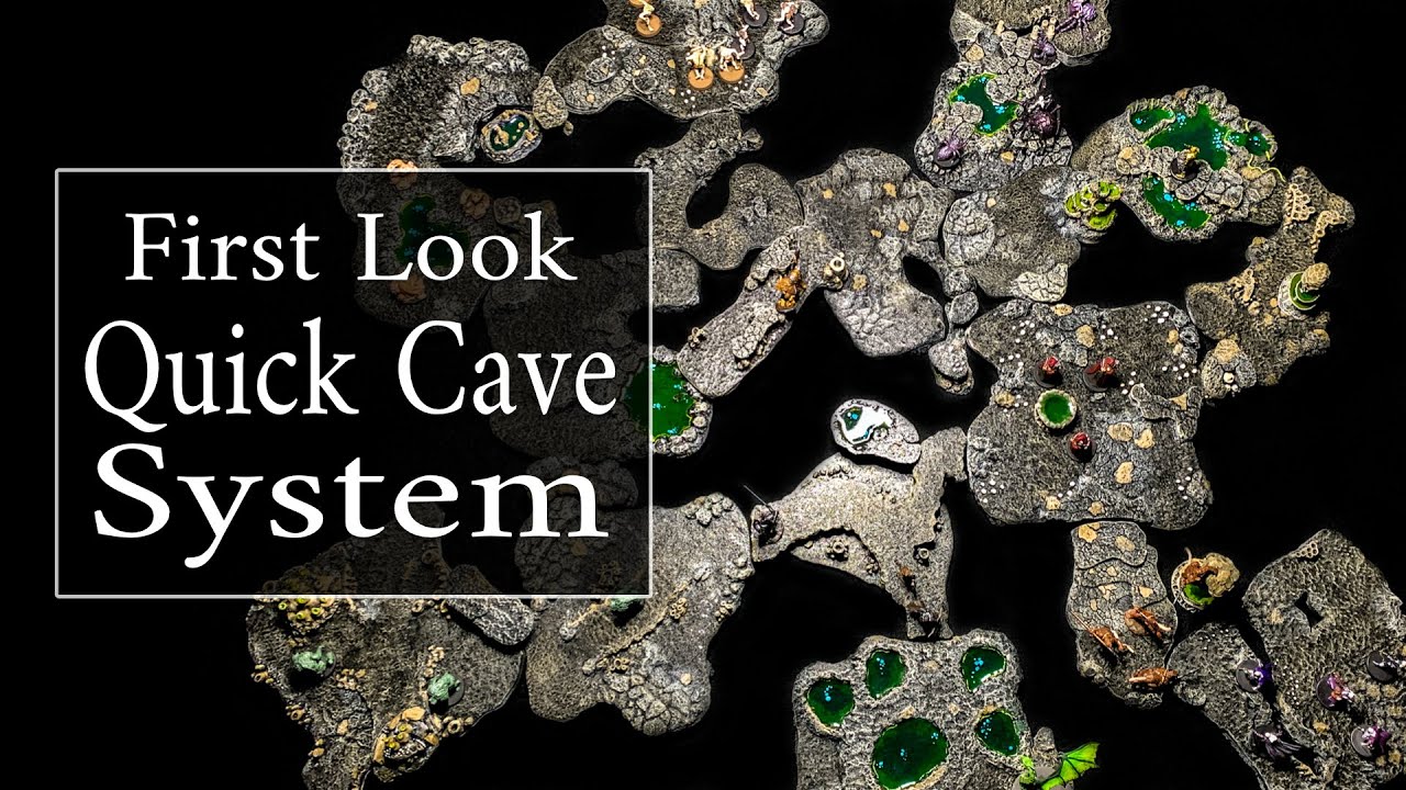 First Look - Mystic-Realm's QCS Quick Cave System 3D Printable Terrain for Tabletop RPG's