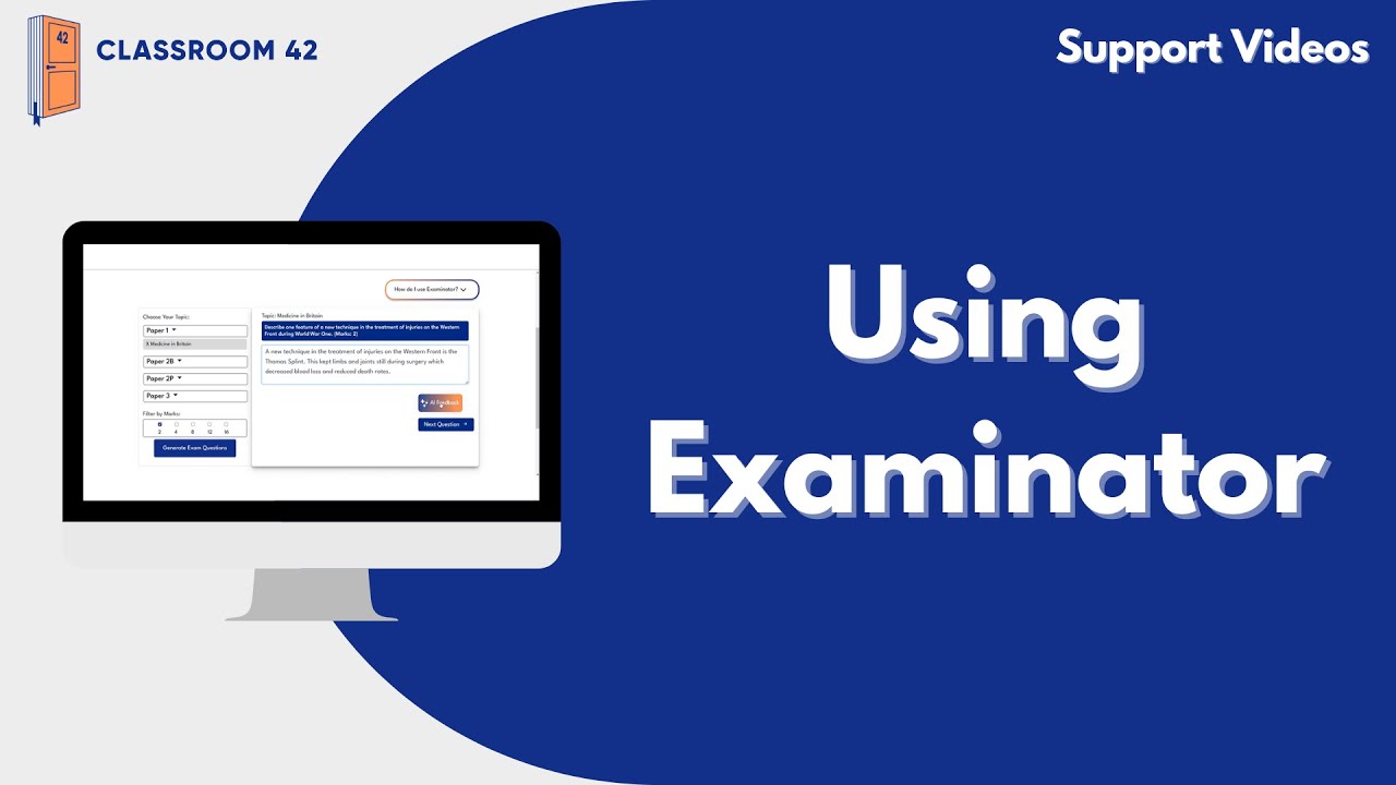 Using Examinator – Classroom 42