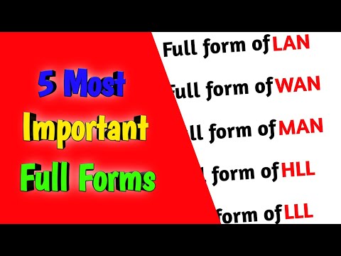 5 important full forms | Full Form Of LAN, WAN, MAN, HLL, LLL #fullforms