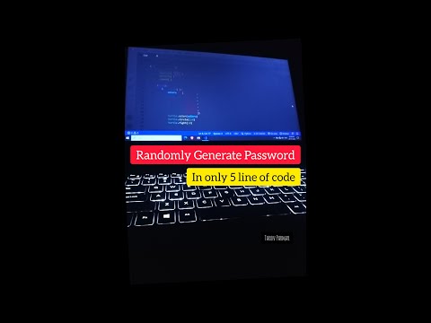 Python Password Generator | Randomly Generate Password In Only 5 Line Of Code