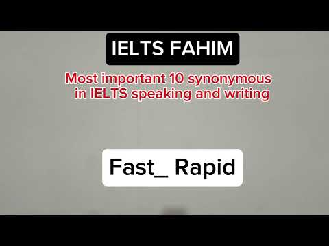 Most vital synonyms in IELTS