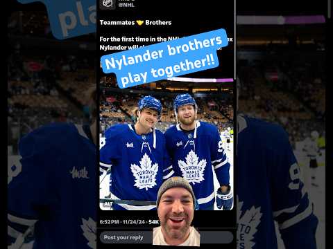 William and Alex Nylander play together on the Toronto Maple Leafs