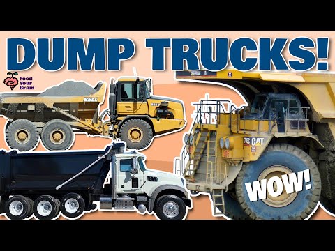 Dump Trucks! Learn All About Amazing Dump Trucks! Articulated Haulers, Rigid Dump Trucks, Giant Ones
