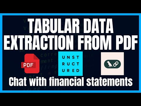 Building RAG on Tables and Texts Using LANGCHAIN & UNSTRUCTURED | Financial Chatbots