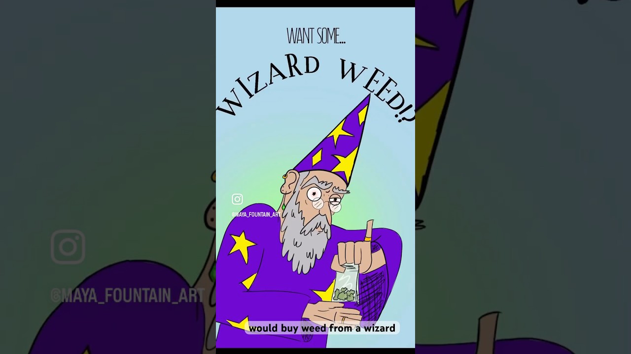 Wizard weed!? Um…yes please!?🍃#wizard #artist #illustration #storytime