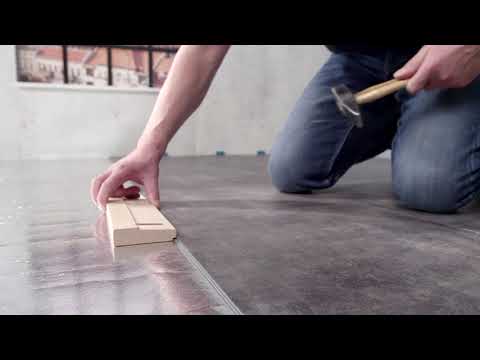 Installing oversize format vinyl flooring