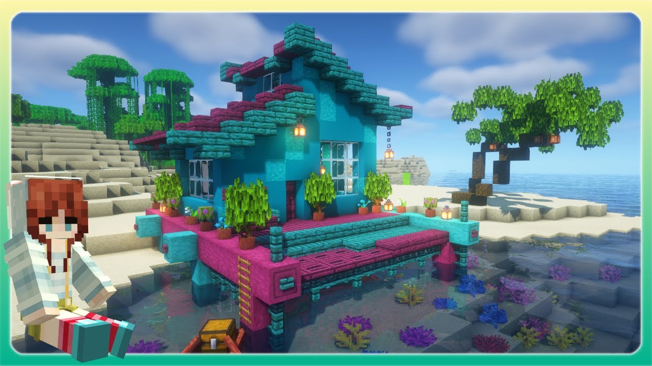 Beach House - Minecraft Build Tutorial - Minecraft Builders