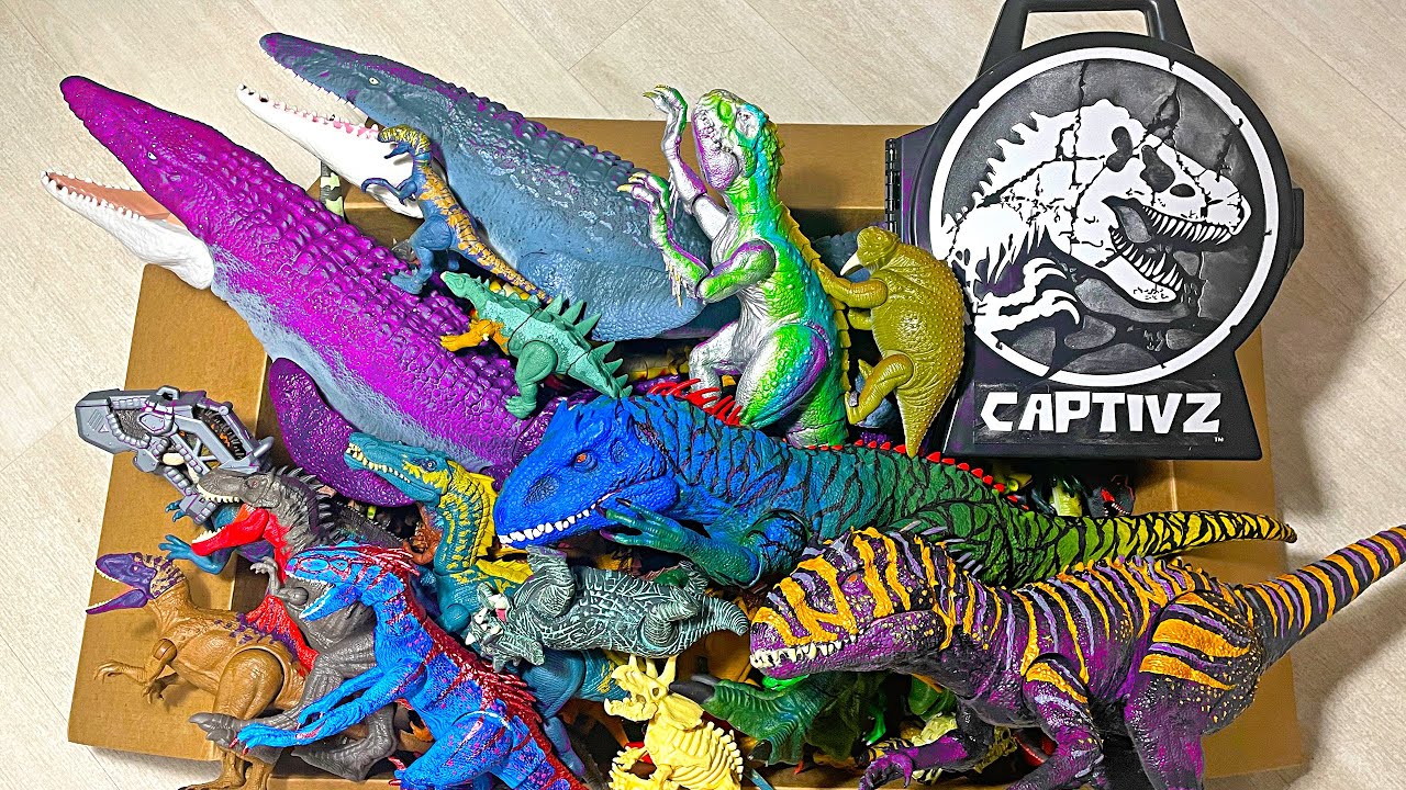 150 DINOSAURS Toys COLOSSAL BOX Jurassic World Camp Cretaceous - T-REX, Scorpios Rex, Indominus Rex