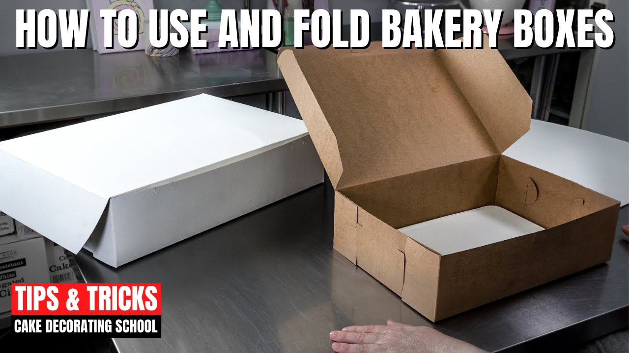 How to Use and Fold Bakery Boxes [ Cake Decorating For Beginners ]