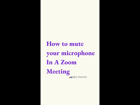 How To Mute Your Microphone In A Zoom Meeting... Using an Android Phone