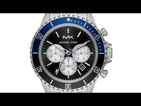 Michael Kors Men’s Chronograph Stainless Steel Black Dial 44mm Watch MK8749