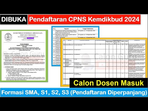 DIBUKA Pendaftaran CPNS Kemdikbud 2024 Lulusan SMA, S1, S2, S3 Jabatan Dosen, Teknis & TENDIK