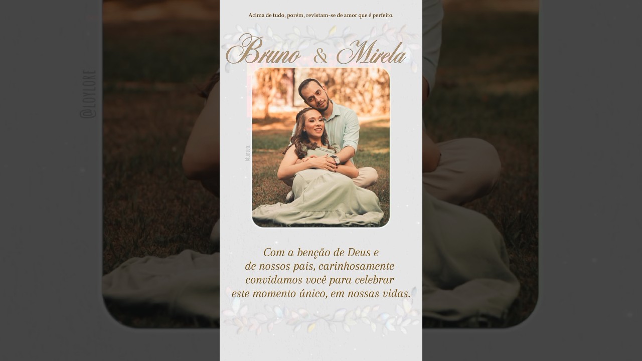 Convite digital personalizado para casamento