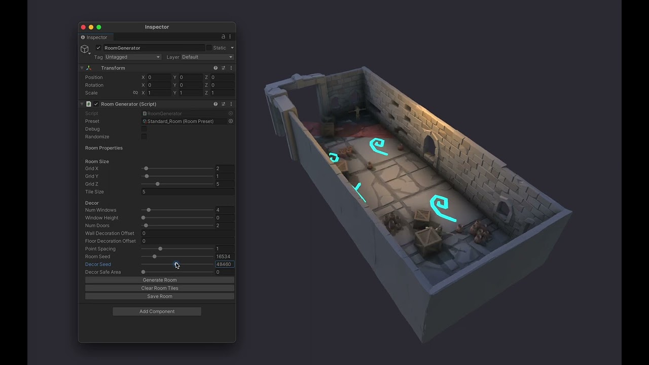 RoomGen Procedural Generator - Demo