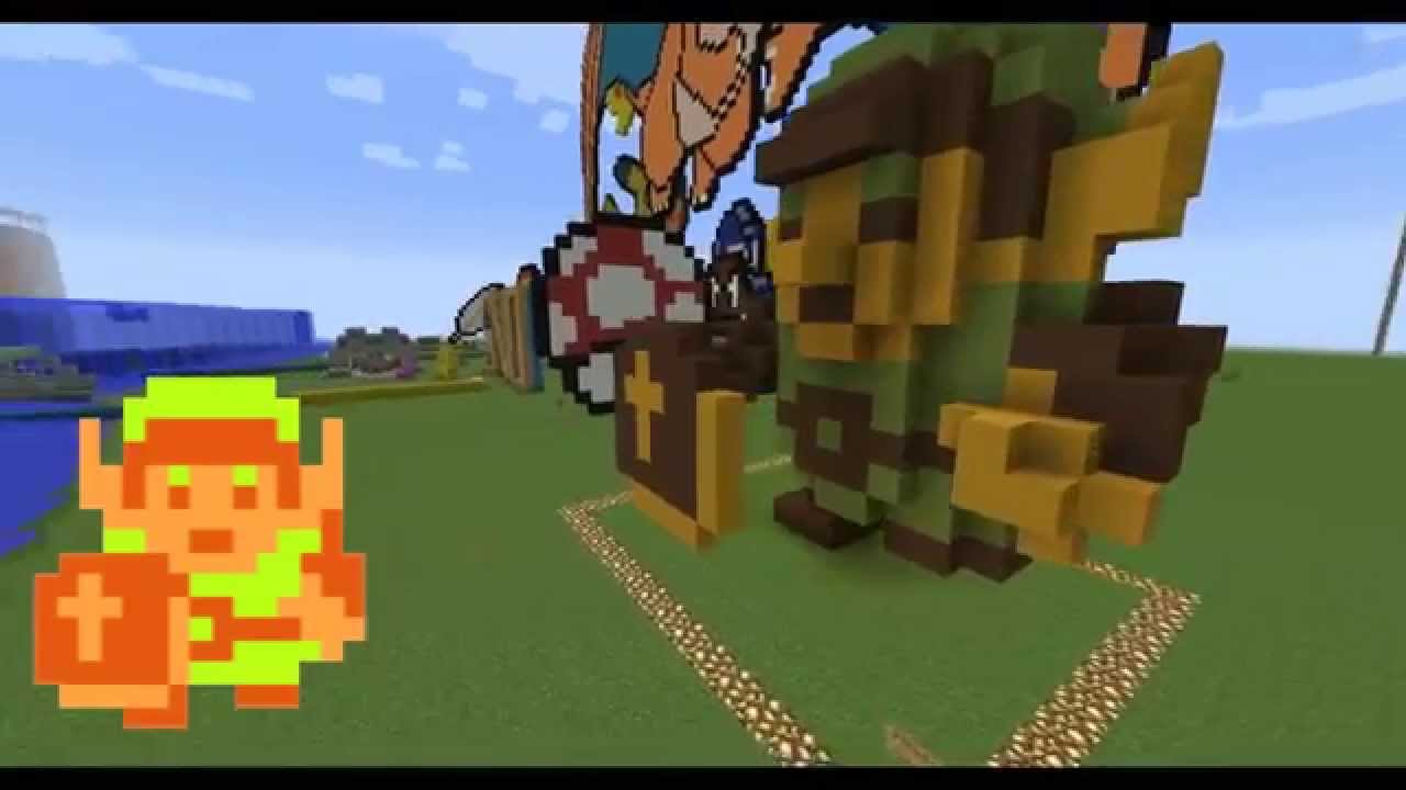 3D Link Sprite from Legend of Zelda (NES) on Minecraft (PC)