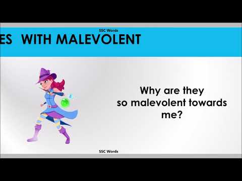 Malevolent word - Improve English  - Meaning and 5 sentences  -  GRE / CAT / GMAT  - SSC Words