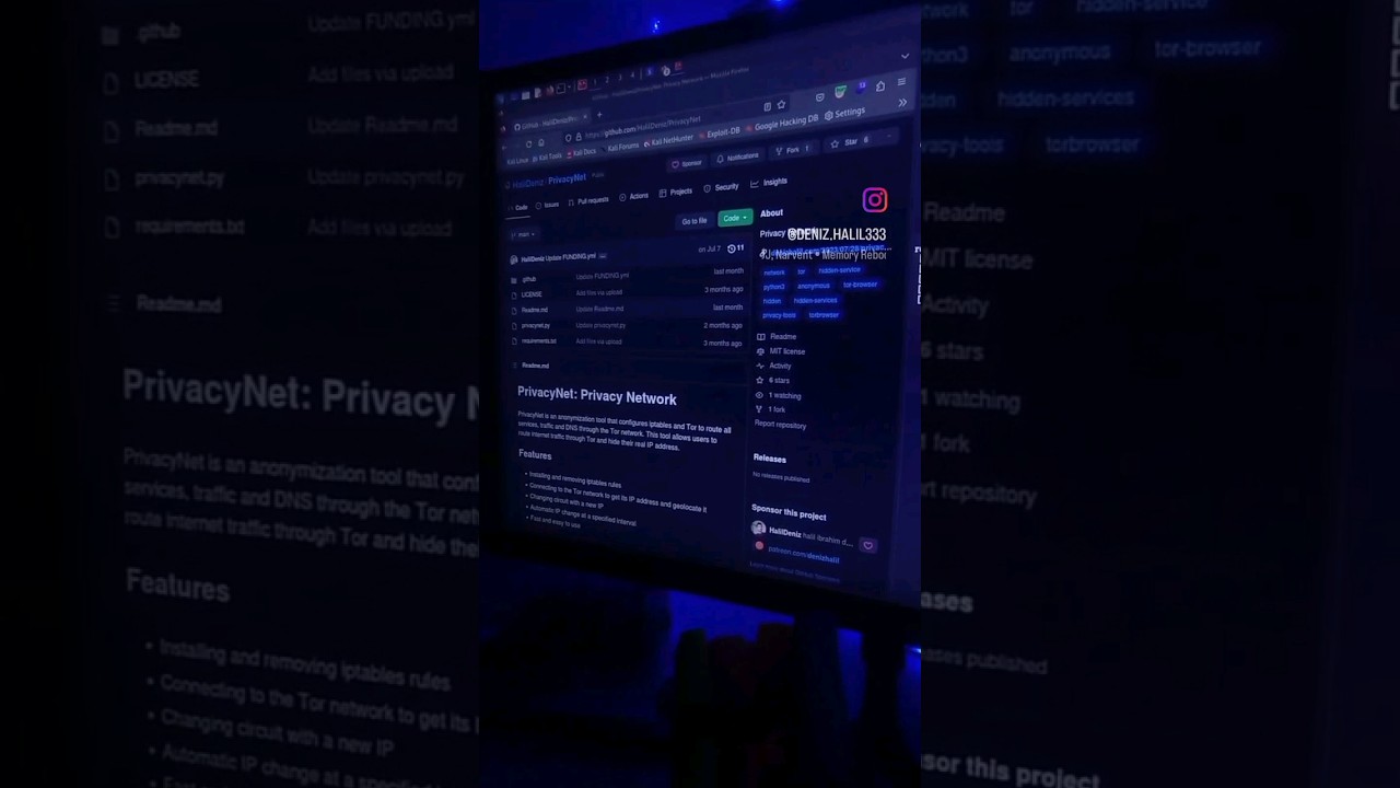 You can get to the tool from my github address. #github #cybersecurity #networksecurity #kali