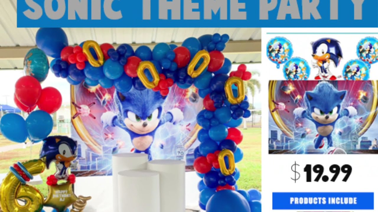 Testing Amazon Party Backdrop | Sonic Theme Party
