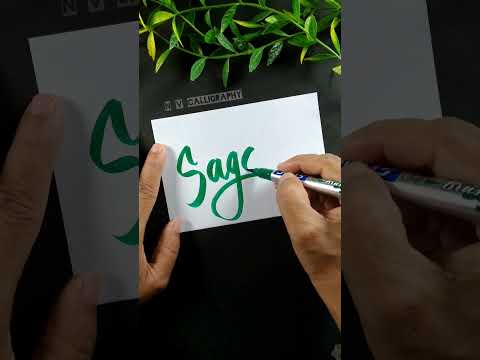 Sagar name letter writing #nvcalligraphy #shorts #calligraphy #sagar