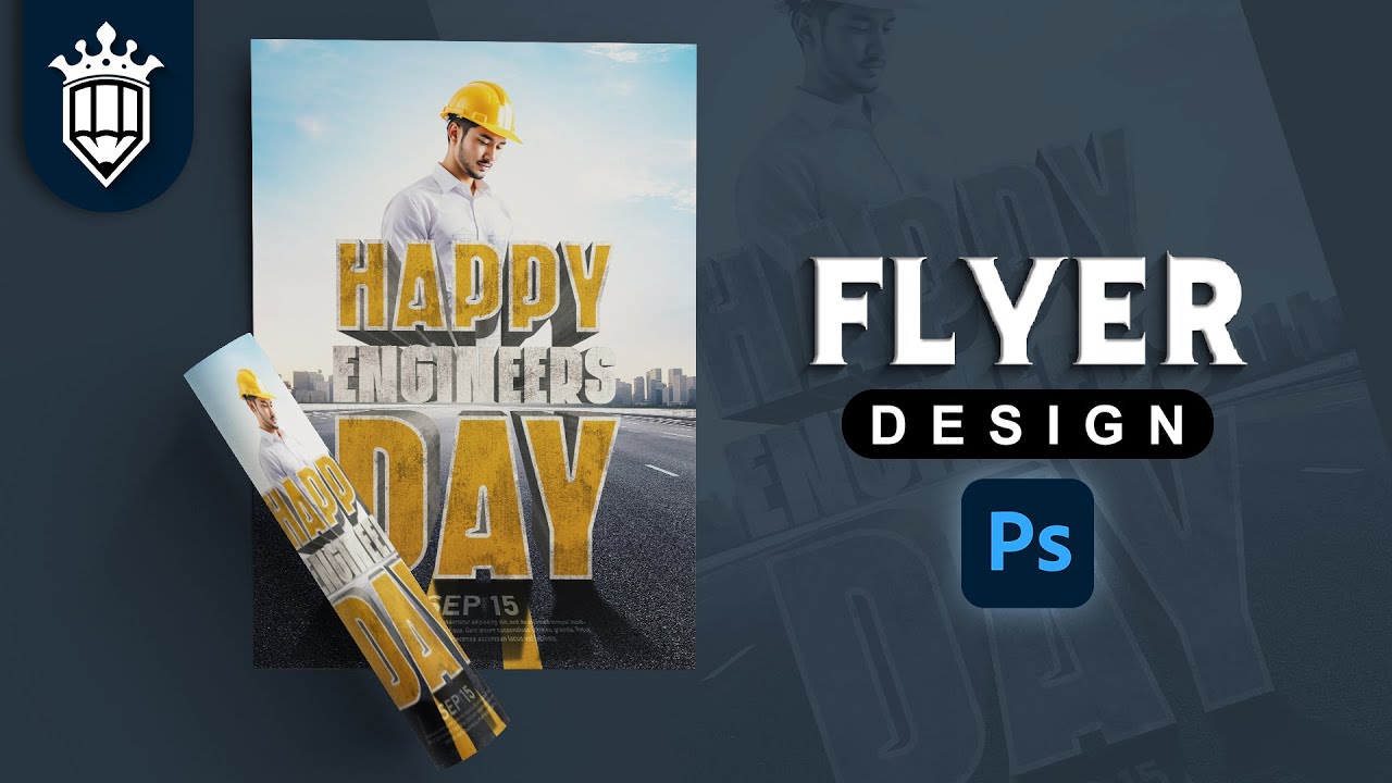 Happy Engineers Day Flyer Design in | Photoshop 2025 Tutorial |