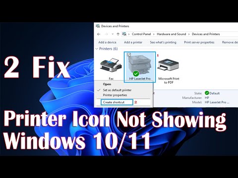 Printer Icon Not Showing In Windows 10 Device - 2 Fix How To