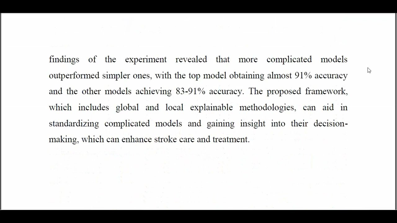 Automated Stroke Prediction Using Machine Learning An Explainable and Exploratory Study With a ...