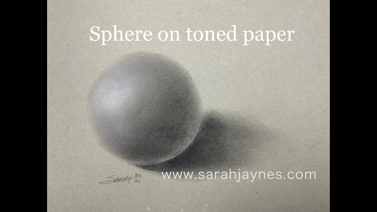 Sphere on toned paper