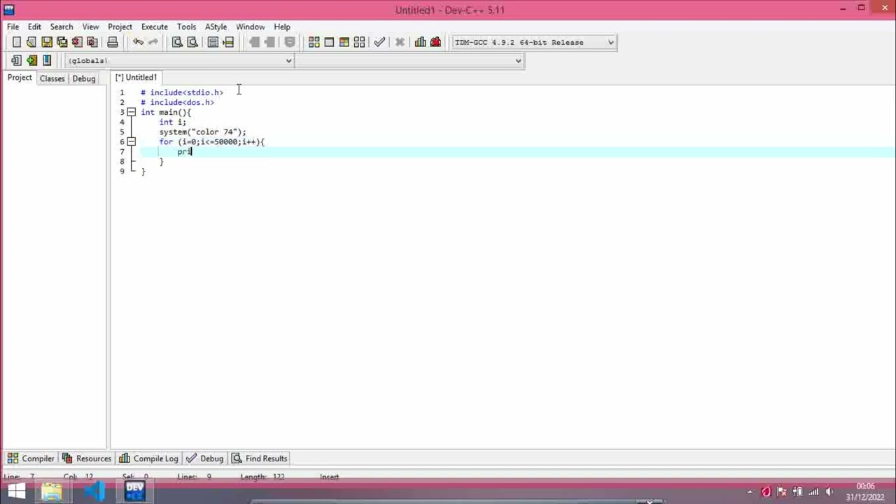 I  Love You print in C programming using for loop