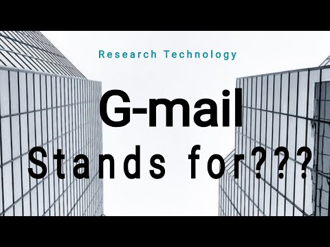 What is G-mail Stands for???