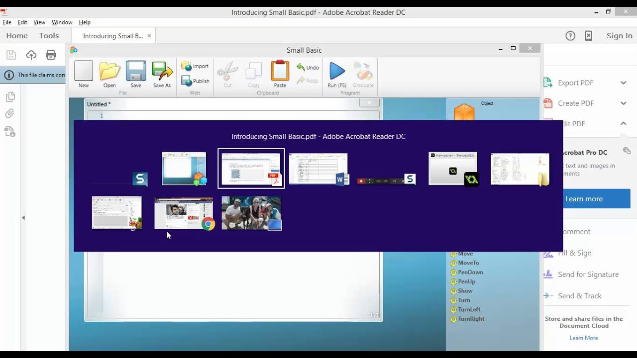 18 Turtle Square (Small Basic Tutorial)