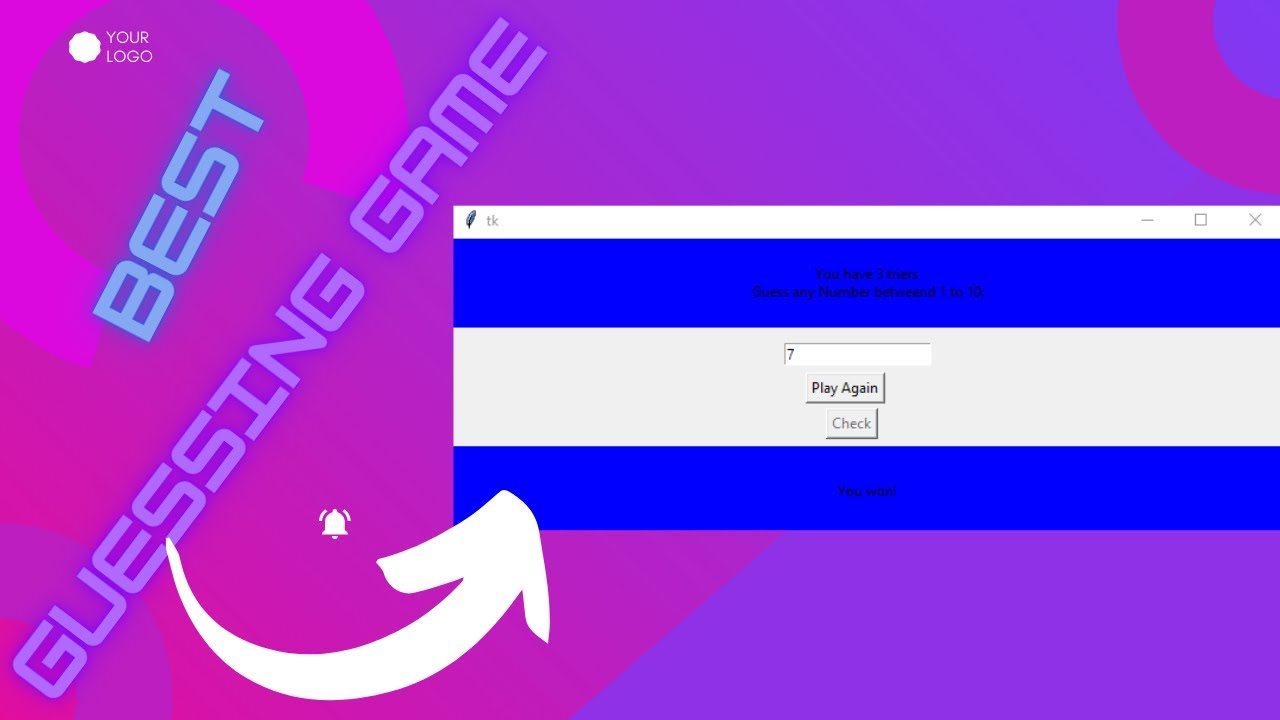 Best Guessing Game With python Tkinter #6  | Python GUI Tutorial