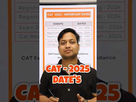 CAT Exam 2025, Cat Important Date's, CAT Exam Date's