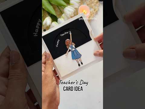 DIY Teacher's Day Card Idea #teachersday #teacher #teachersdaygift #teachersdaycard #crafts #diy