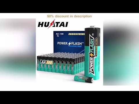 Latest Products You Must Know! HUATAI PowerFlash AA 100 pcs Alkaline Long-Lasting Batteries, dou