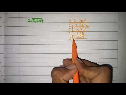 Square Root of 2704 with the help of Prime Factorisation 2√2704